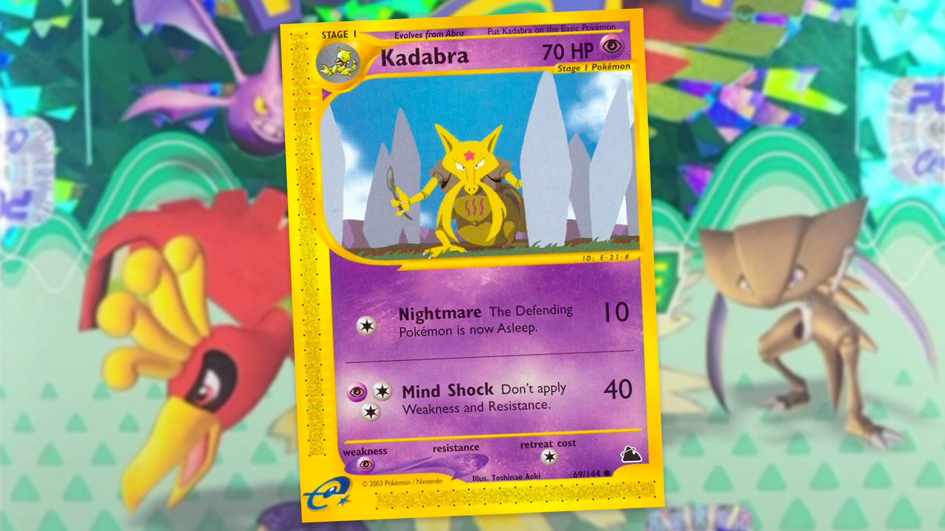 Historic 2003 Pokémon booster box featuring last Kadabra appearance before 20-year Uri Geller ...